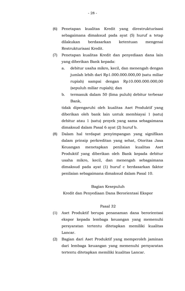 Peraturan otoritas jasa keuangan 40 2019 | PDF