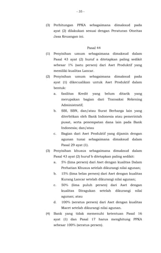 Peraturan otoritas jasa keuangan 40 2019 | PDF