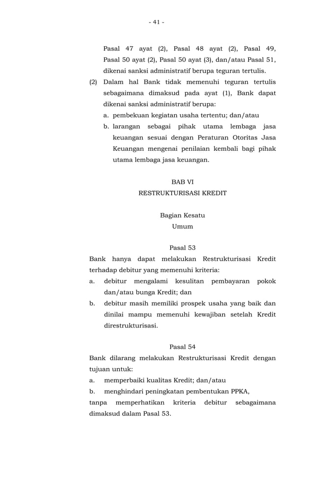 Peraturan otoritas jasa keuangan 40 2019 | PDF
