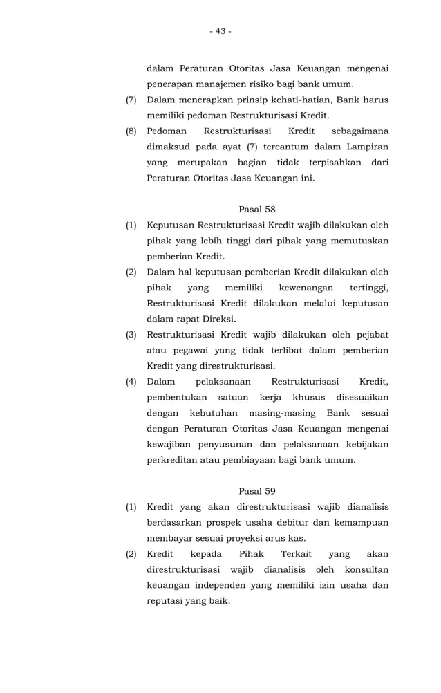 Peraturan otoritas jasa keuangan 40 2019 | PDF