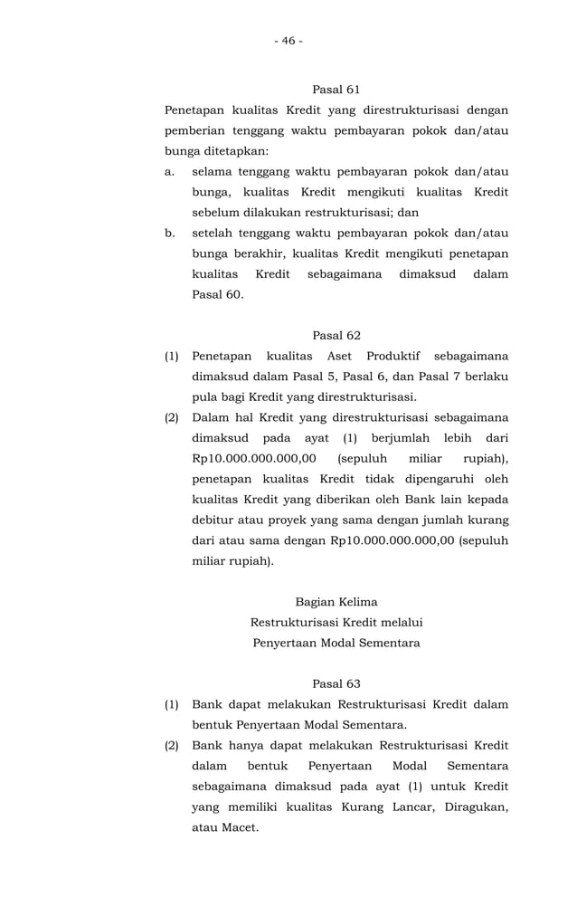 Peraturan otoritas jasa keuangan 40 2019 | PDF