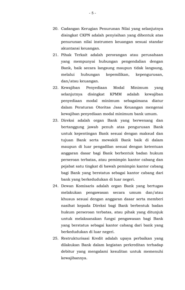 Peraturan otoritas jasa keuangan 40 2019 | PDF