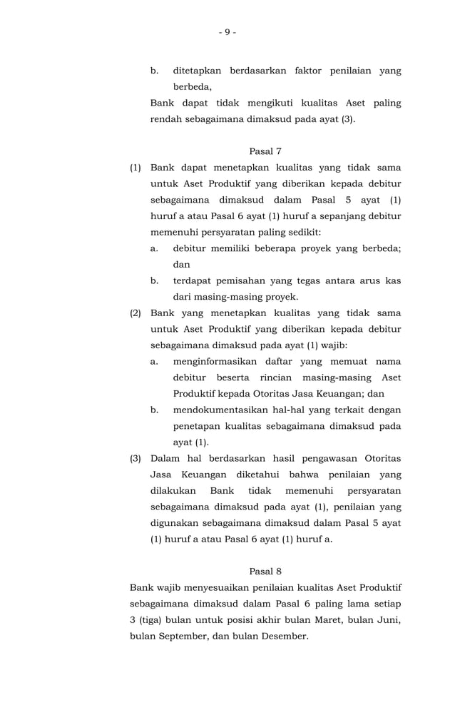 Peraturan otoritas jasa keuangan 40 2019 | PDF