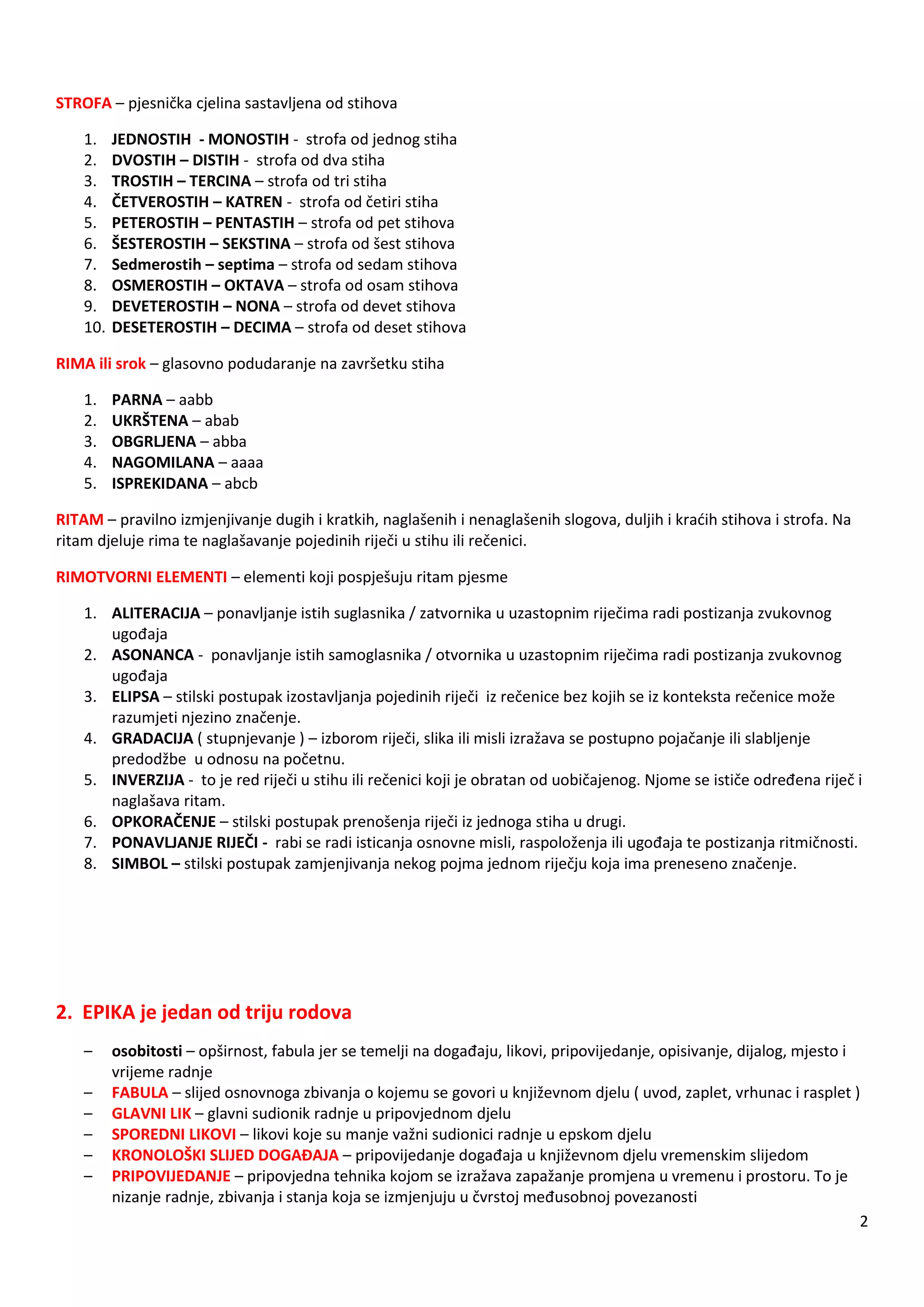 Pojmovnik iz knjizevnosti | PDF