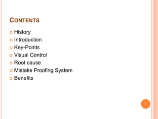 Poka yoke Or Mistake Proofing | PPT