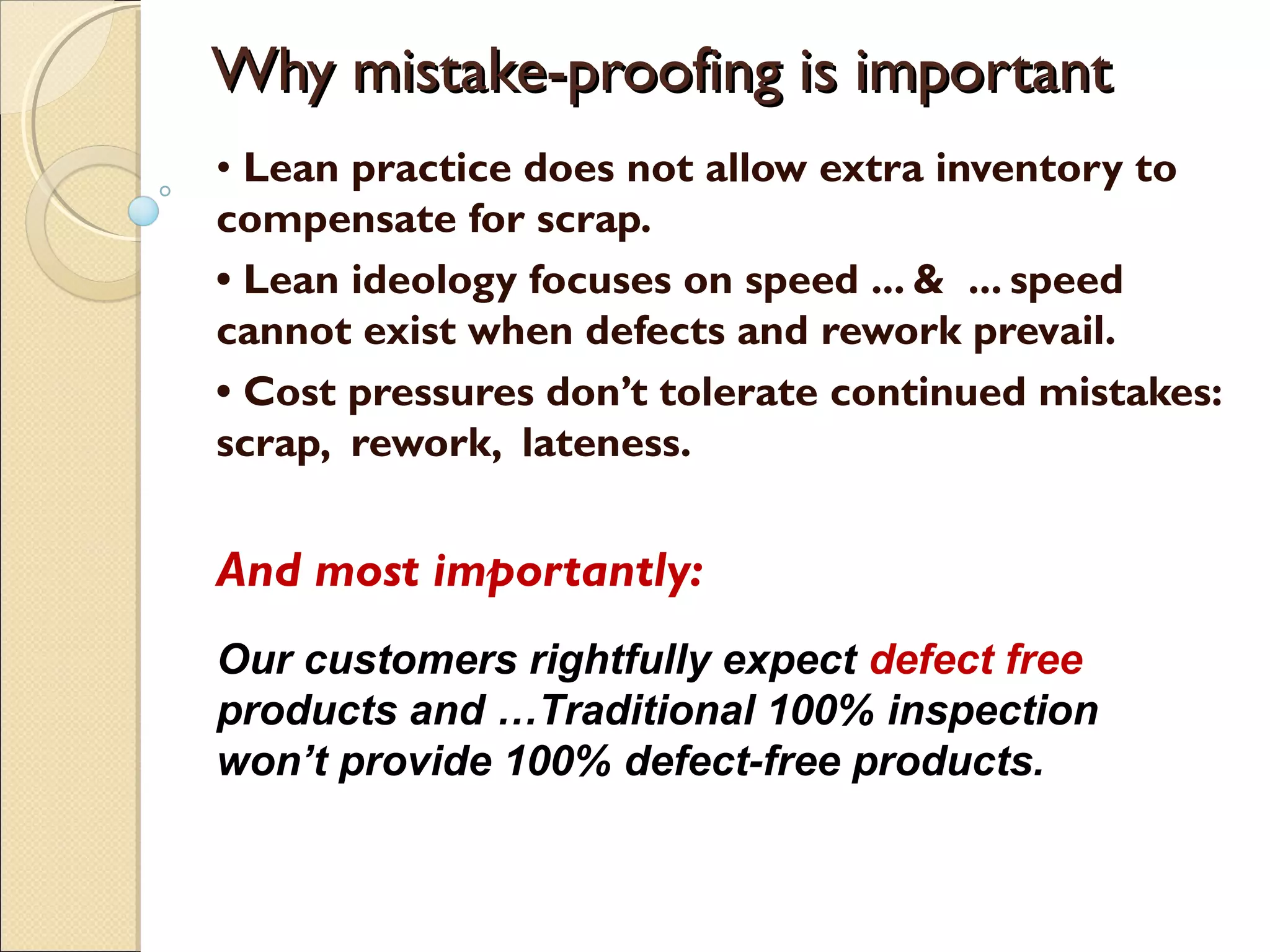 POKA-YOKE - A Lean Strategy to Mistake Proofing | PPT