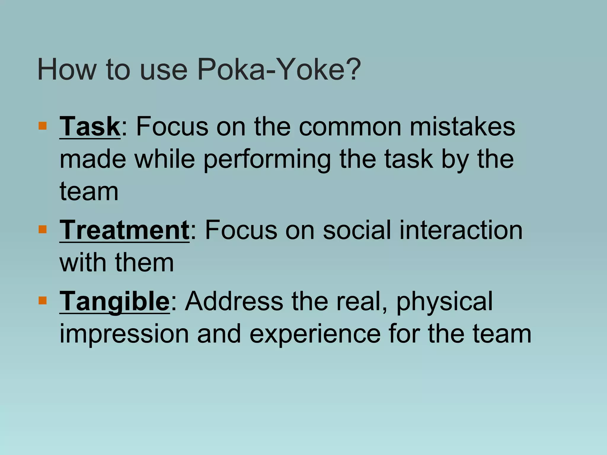 Poka yoke | PPTX