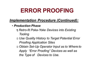 Poka yoke error proofing | PDF