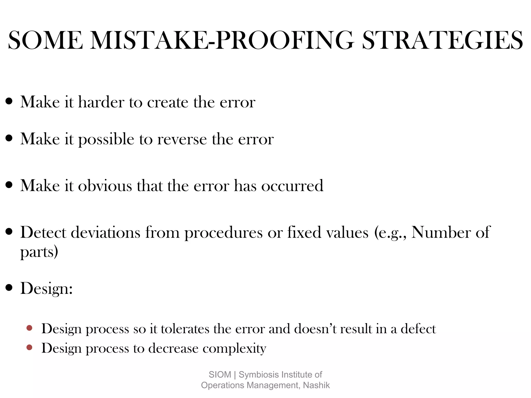 Poka yoke (mistake proofing) | PDF