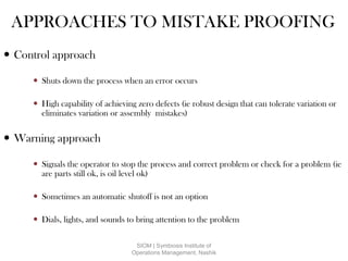 Poka yoke (mistake proofing) | PDF