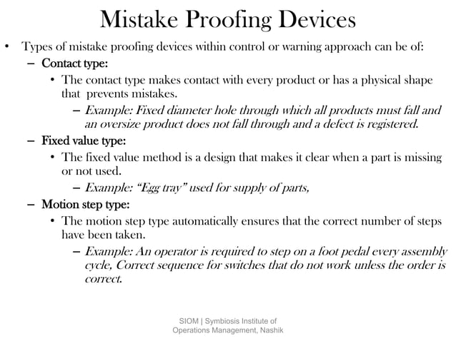 Poka yoke (mistake proofing) | PDF | Business | Business and Finance