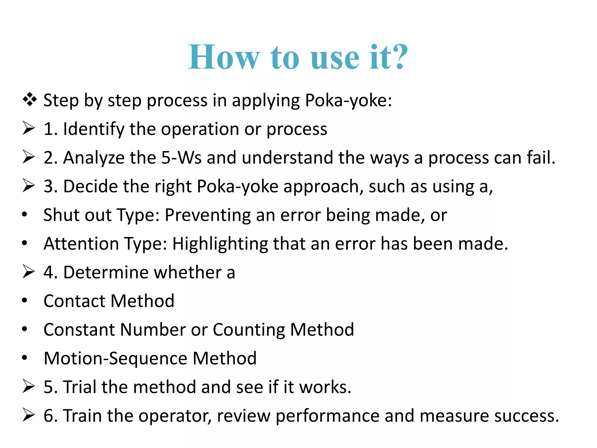 Poka yoke presentation | PPTX