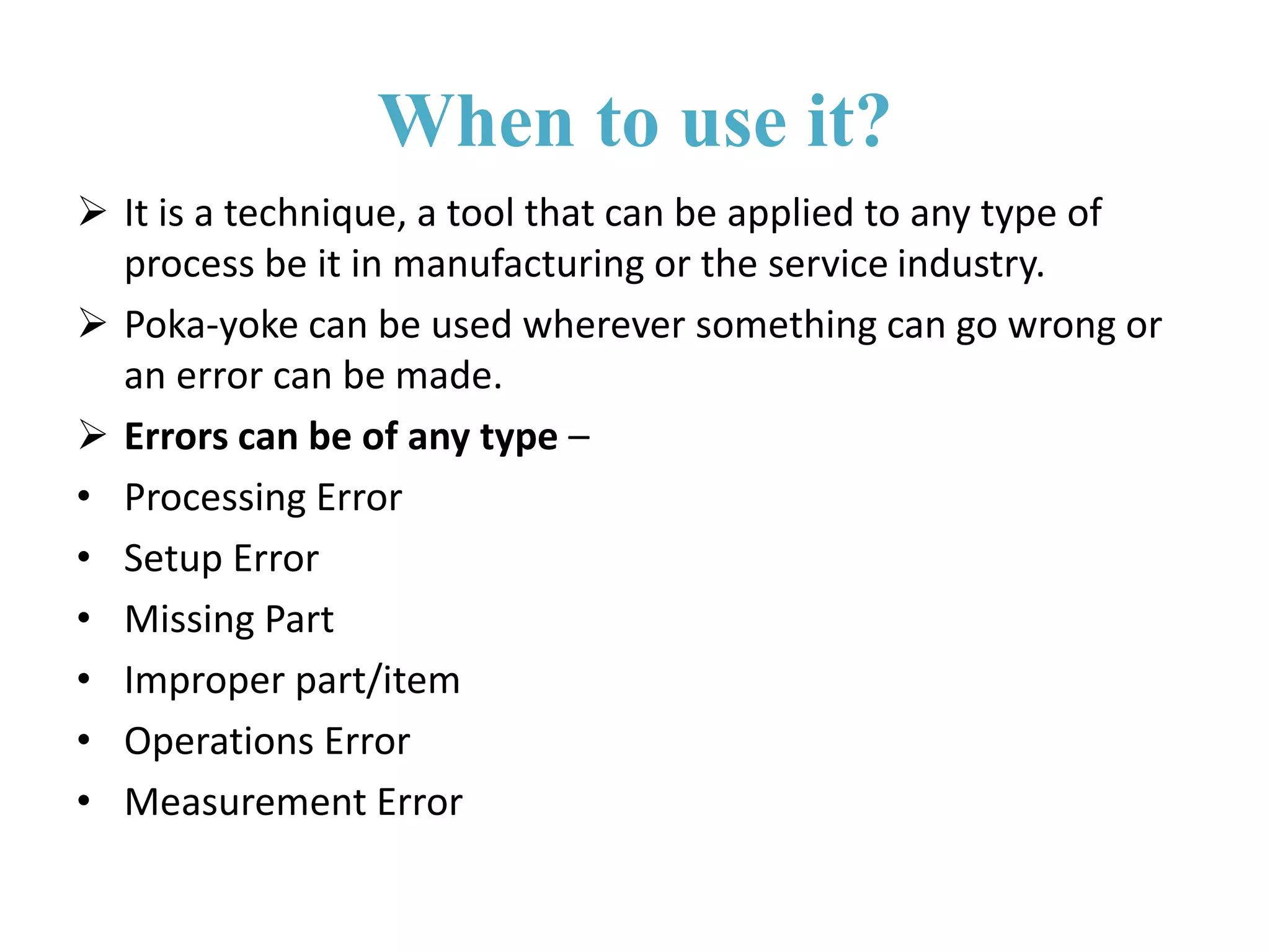 Poka yoke presentation | PPTX