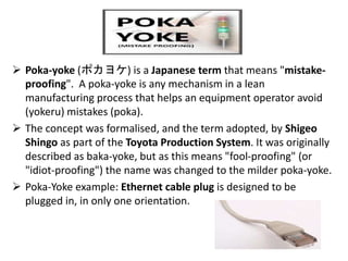 Poka yoke presentation | PPTX