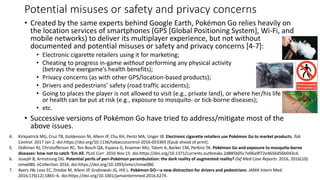 On the promises, challenges and risks of Pokémon Go and similar ...