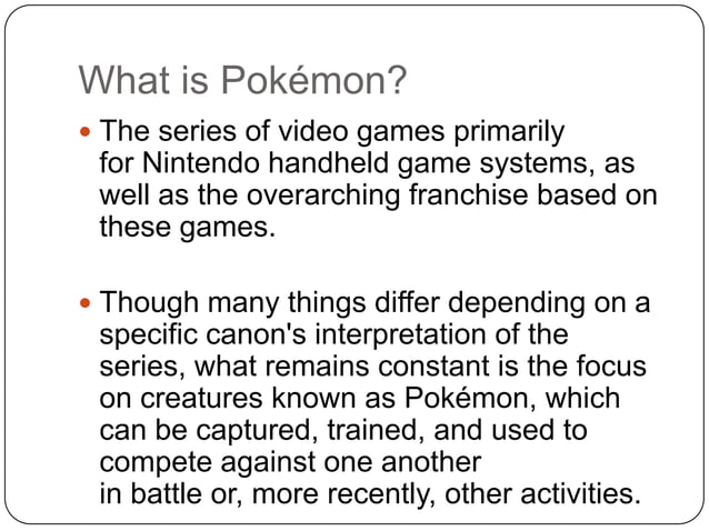 Pokemon an introduction | PPT