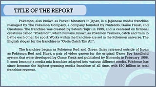 Pokemon Power Point Template for Presentation | PPTX