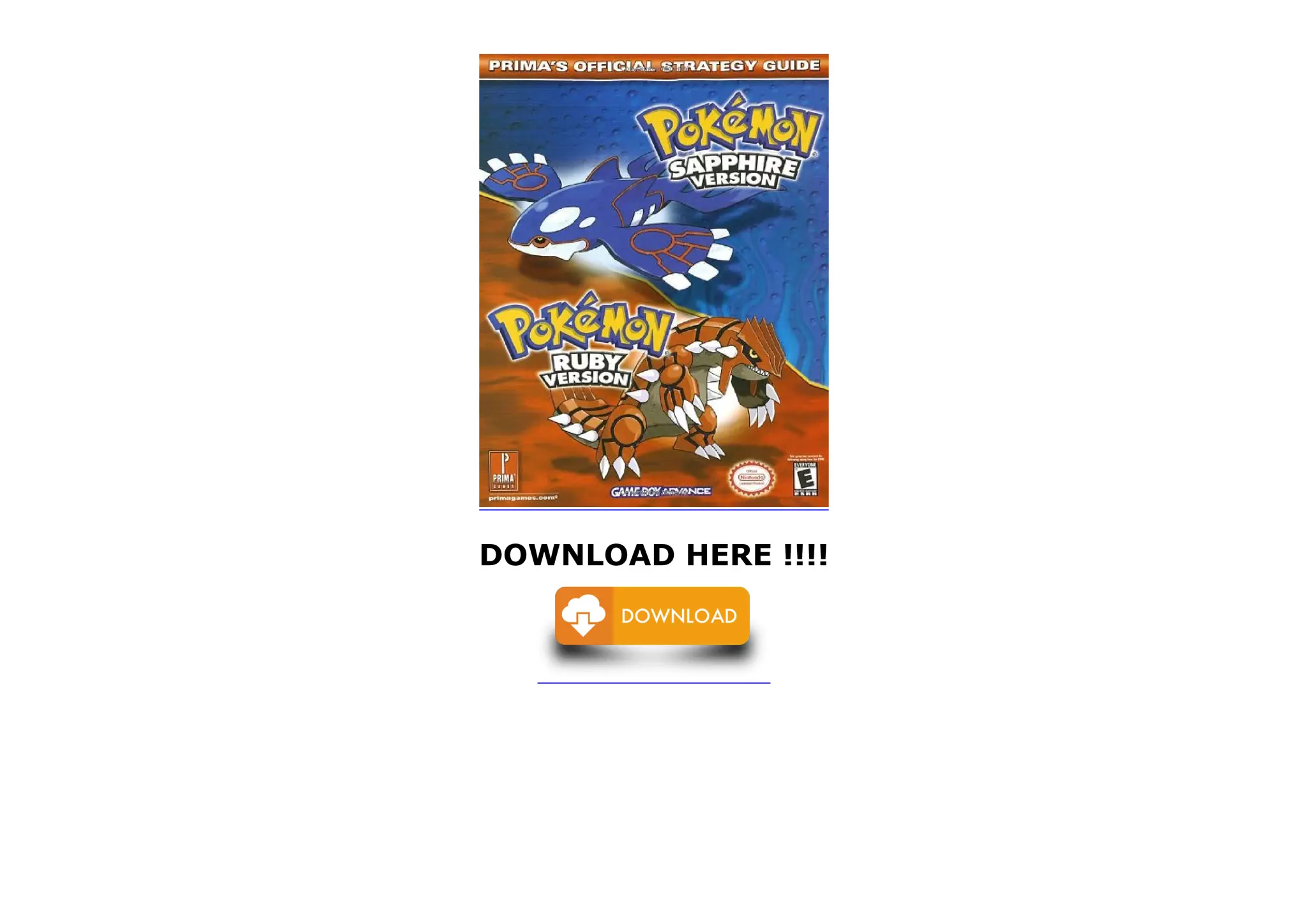 Pokemon Ruby Sapphire: Prima s Official Strategy Guide (Prima s ...
