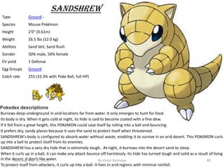 Pokemon Sandshrew Evolution Chart