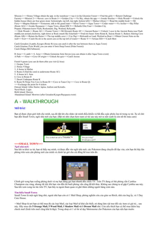 Pokemon flora sky guide | PDF