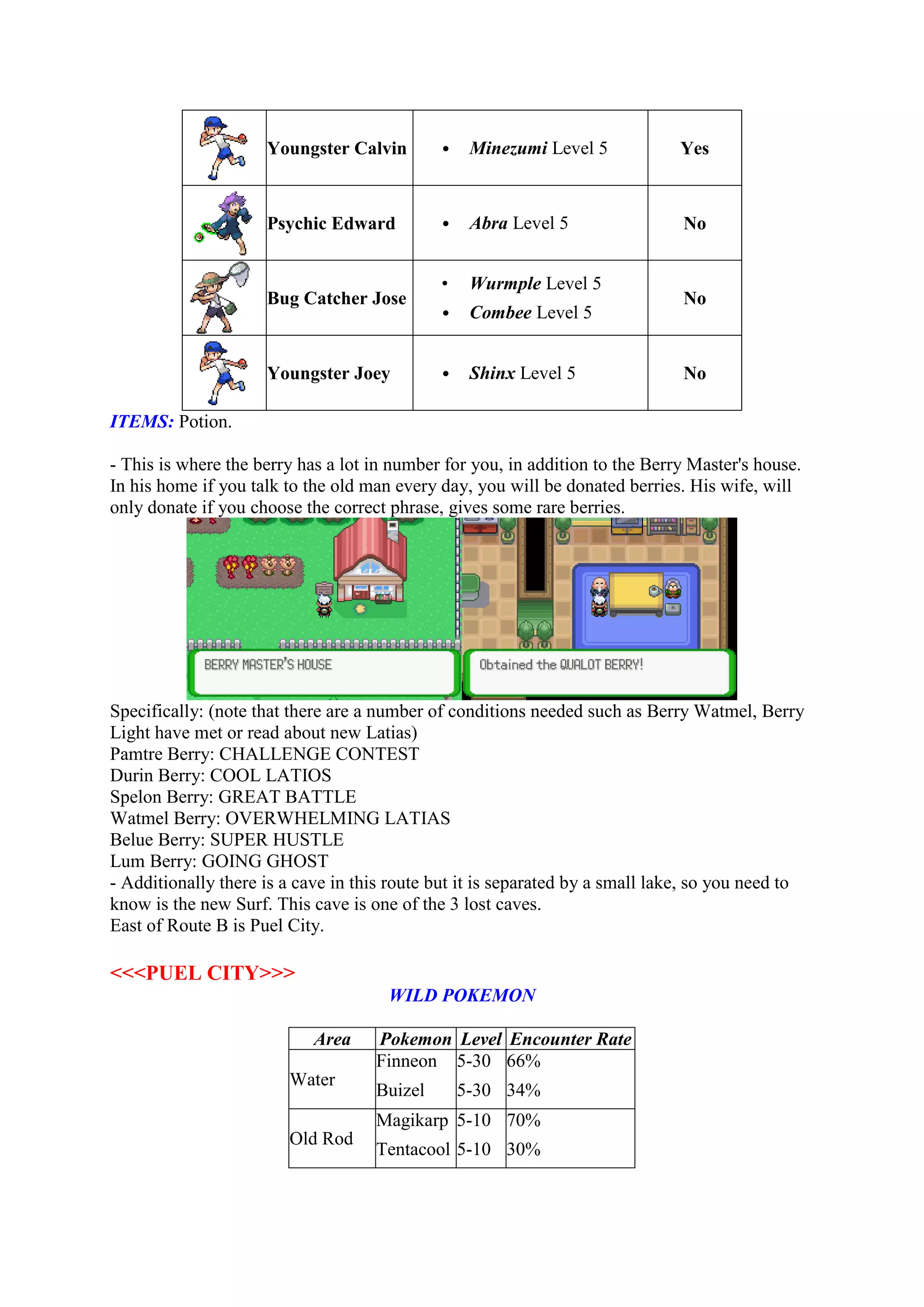 Pokemon flora sky guide (english) | DOCX