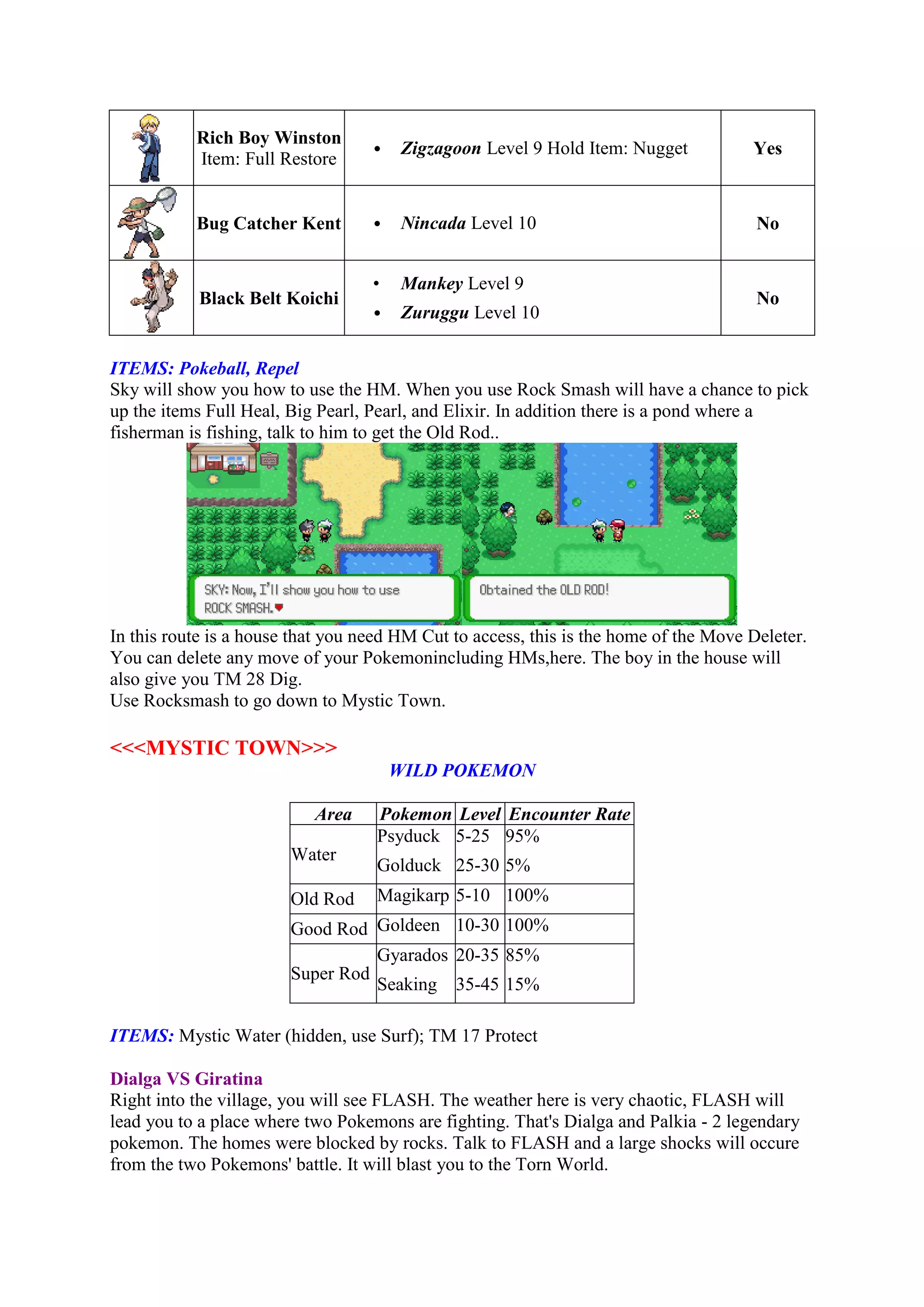 Pokemon flora sky guide (english) | DOCX