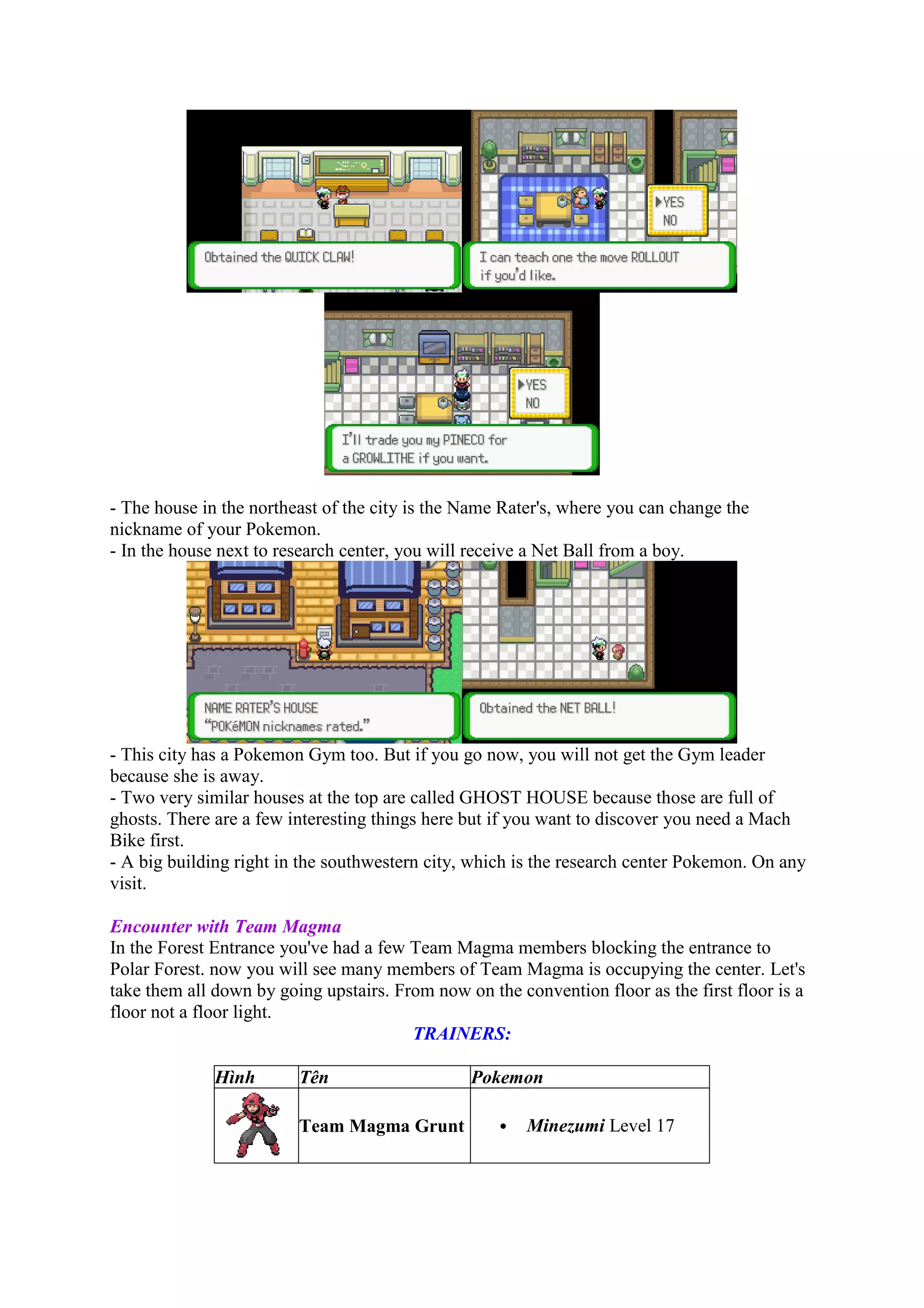 Pokemon flora sky guide (english) | DOCX