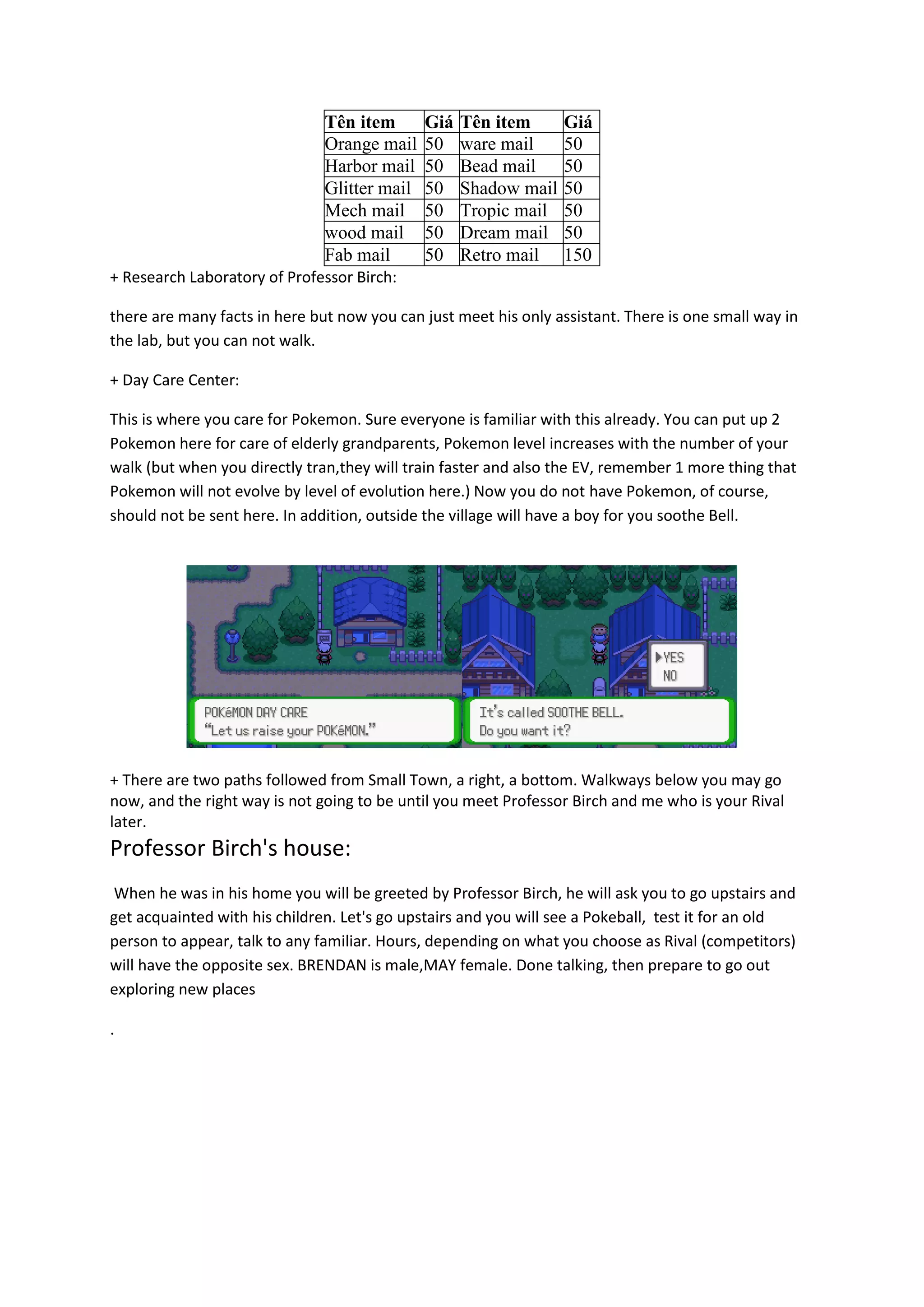 Pokemon flora sky guide (english) | DOCX