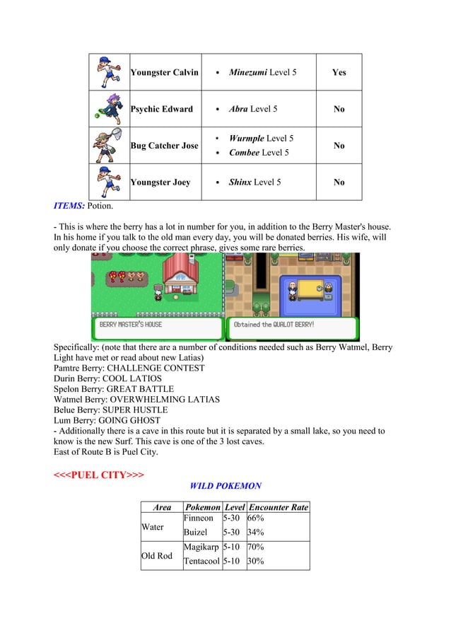 Pokemon flora sky guide (english) | DOCX | Action-Adventure Video Games ...
