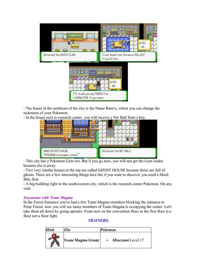Pokemon flora sky guide (english) | DOCX | Action-Adventure Video Games ...