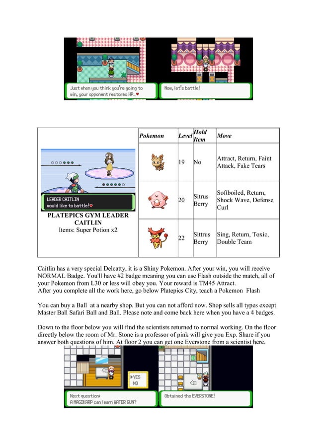 Pokemon flora sky guide (english) | DOCX | Action-Adventure Video Games ...