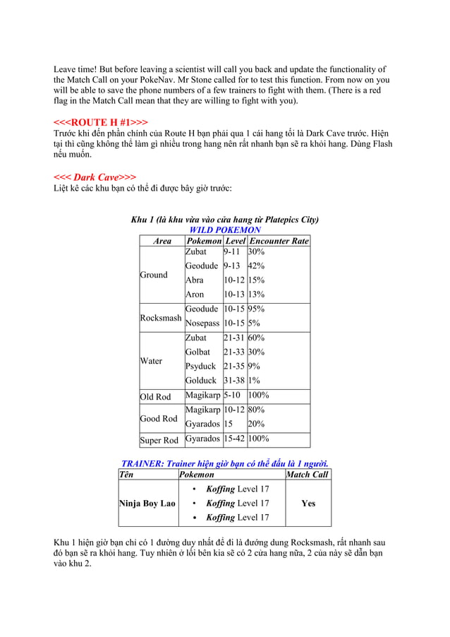 Pokemon flora sky guide (english) | DOCX | Action-Adventure Video Games ...