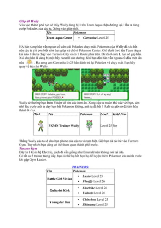 Pokemon flora sky guide (english) | DOCX
