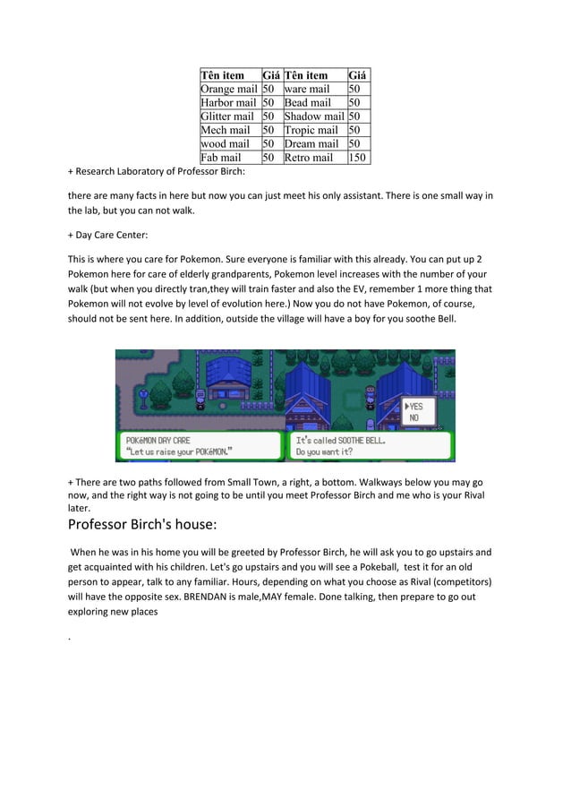 Pokemon flora sky guide (english) | DOCX | Action-Adventure Video Games ...