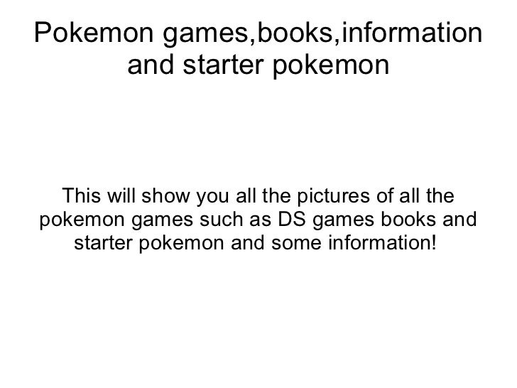 Pokemon information!