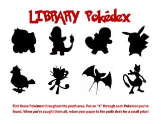 Pokemon Library Scavenger Hunt | PPT