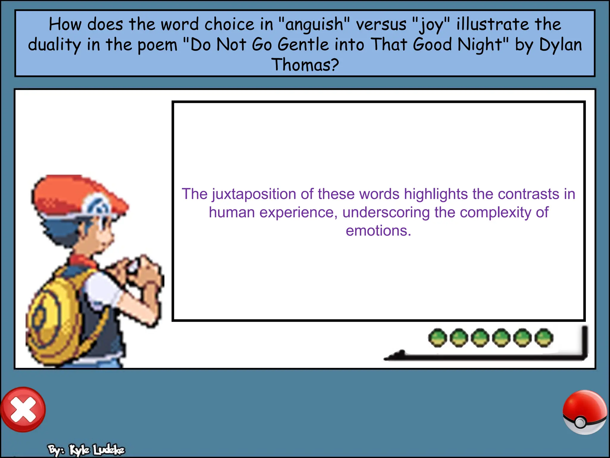 Pokemon Poetry.pptx 26 quotes from mostly poetry and questions | PPTX