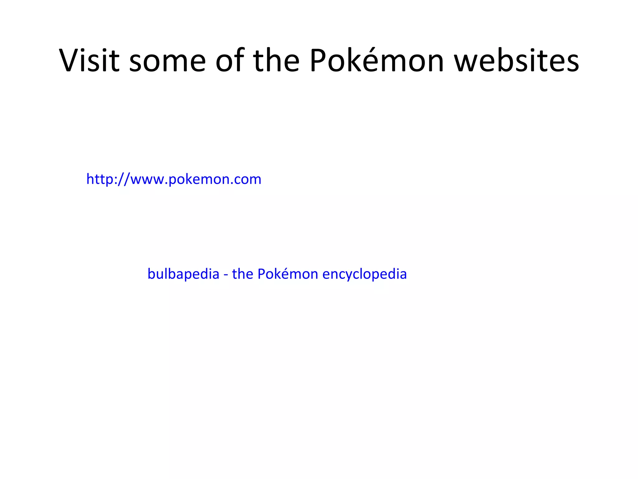 Pokemon powerpoint | PPT