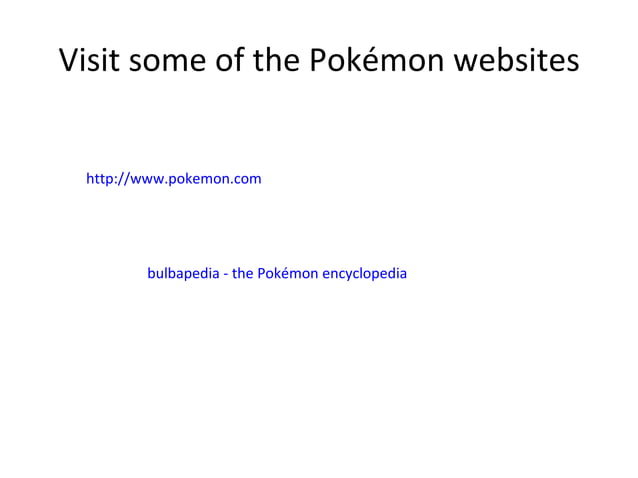 Pokemon powerpoint | PPT | Animation & Anime | Genres