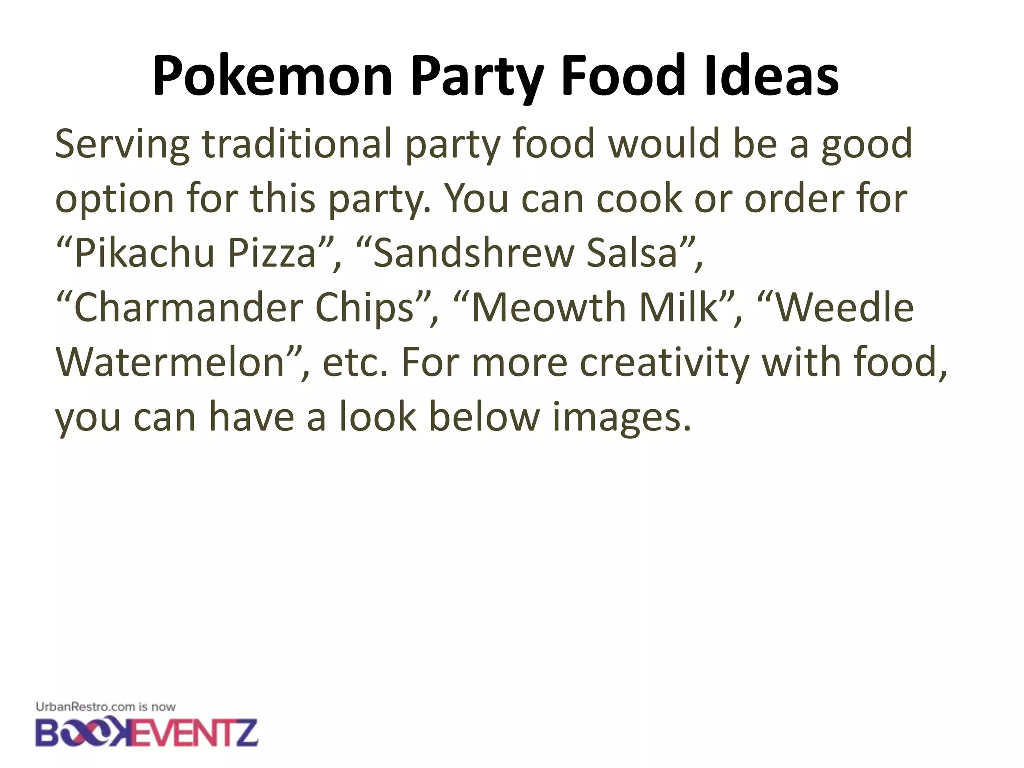 Pokemon theme for a kid’s birthday party | PPTX