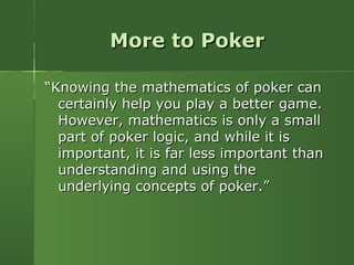 Poker | PPT