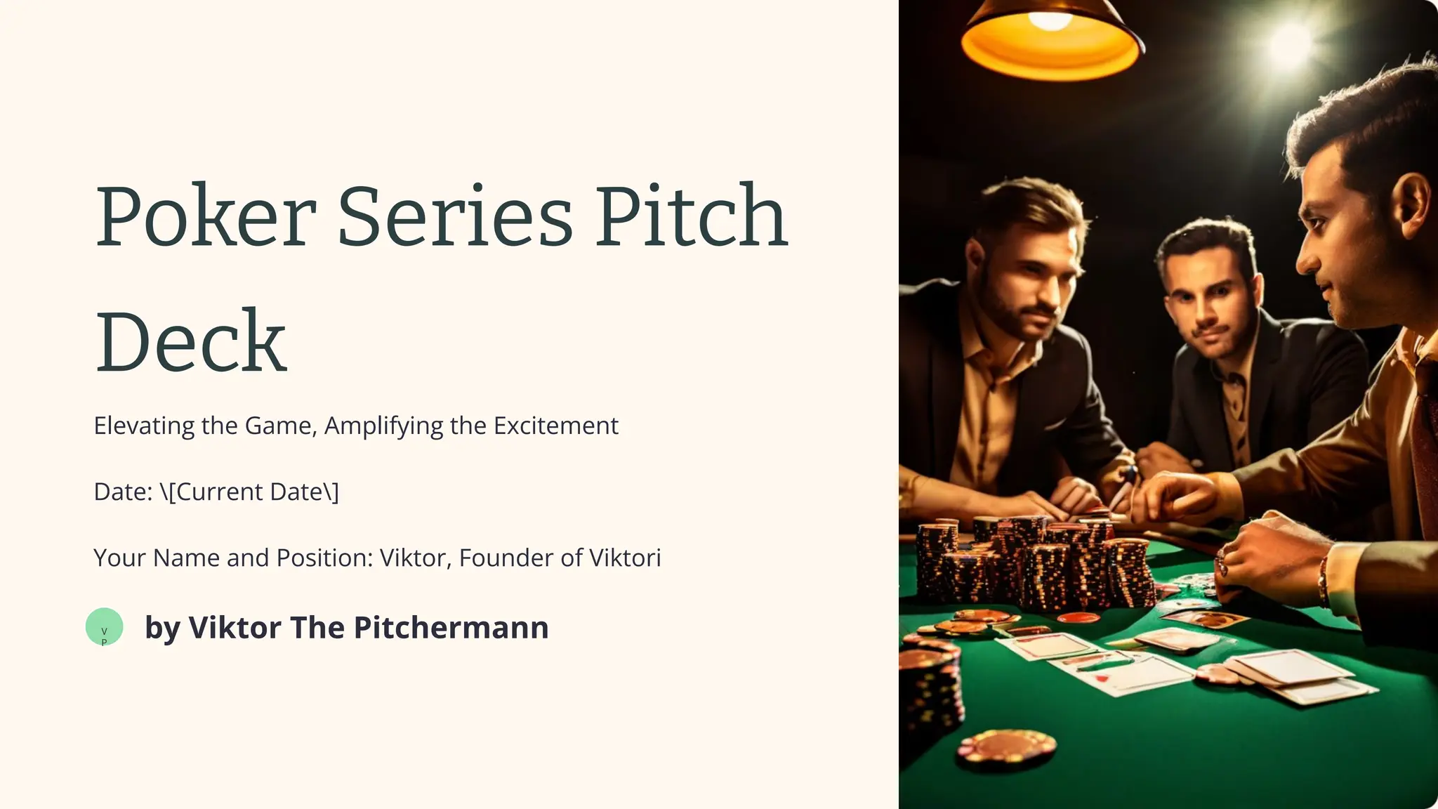 Poker Series Pitch Deck Template by viktor the pitcherman | PPT