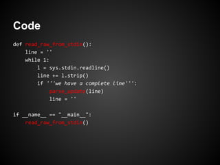 Poker, packets, pipes and Python | PPT