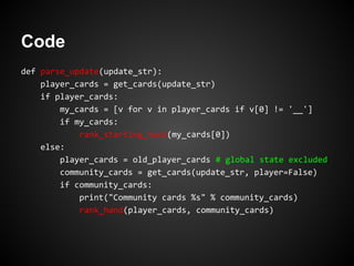 Poker, packets, pipes and Python | PPT