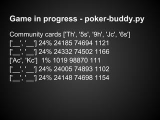 Poker, packets, pipes and Python | PPT