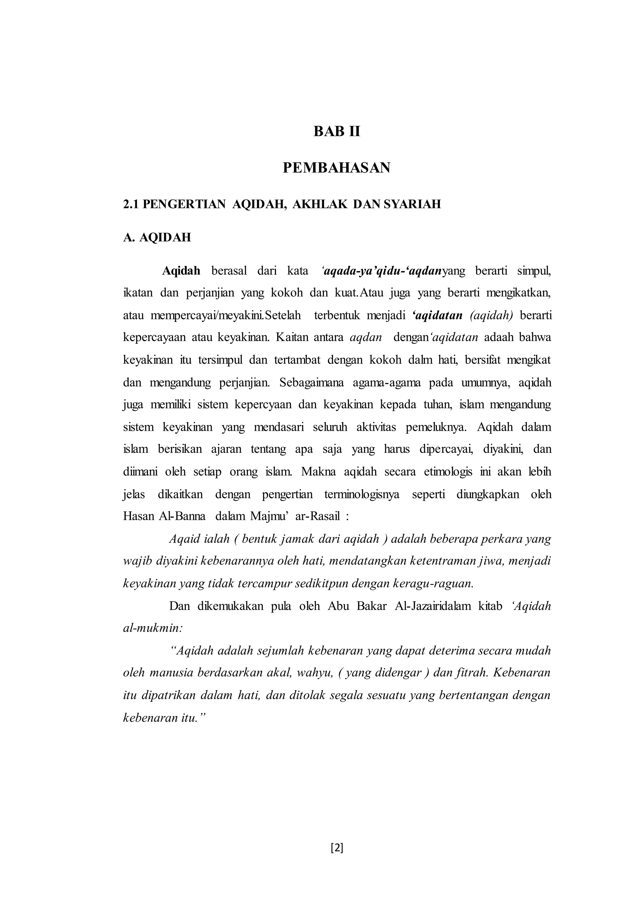 Pokok pokok ajaran islam | DOCX