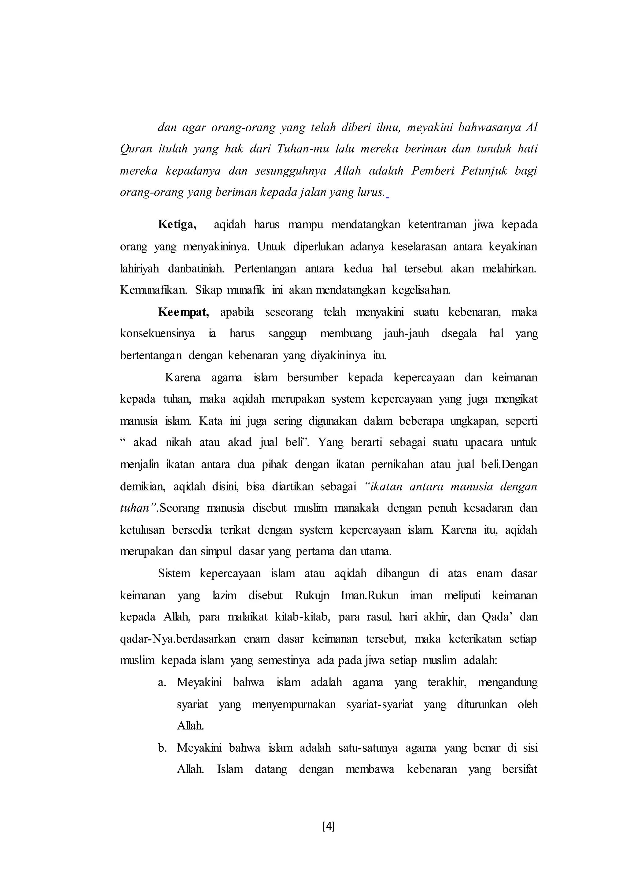 Pokok pokok ajaran islam | DOCX
