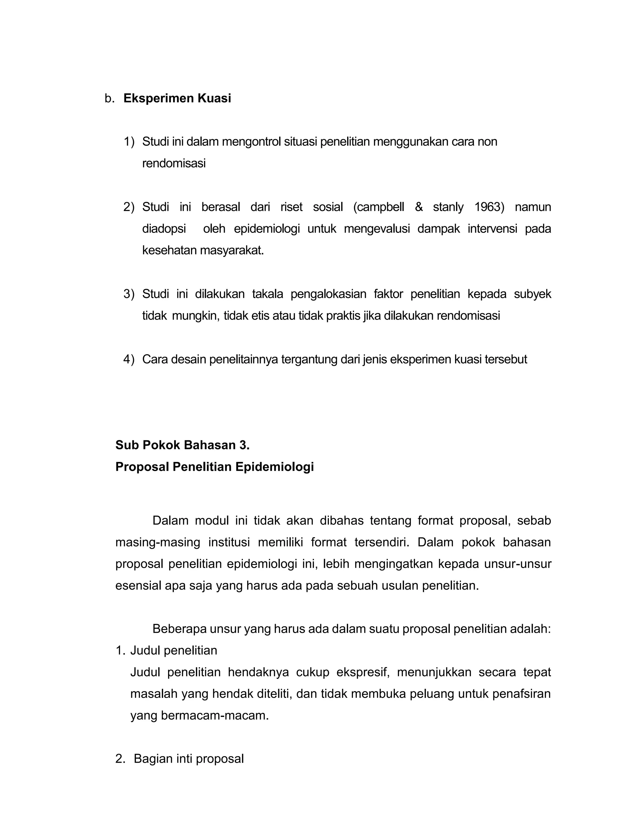 Bentuk Desain Penelitian Epidemiologi | PDF