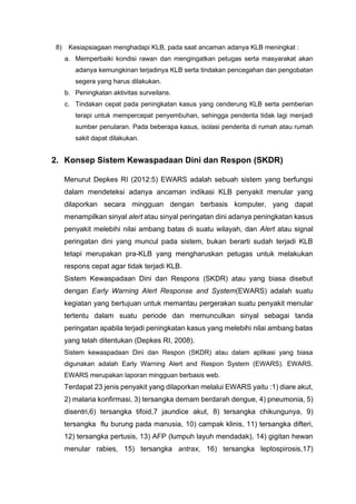Sistem Kewaspadaan Dini KLB | PDF