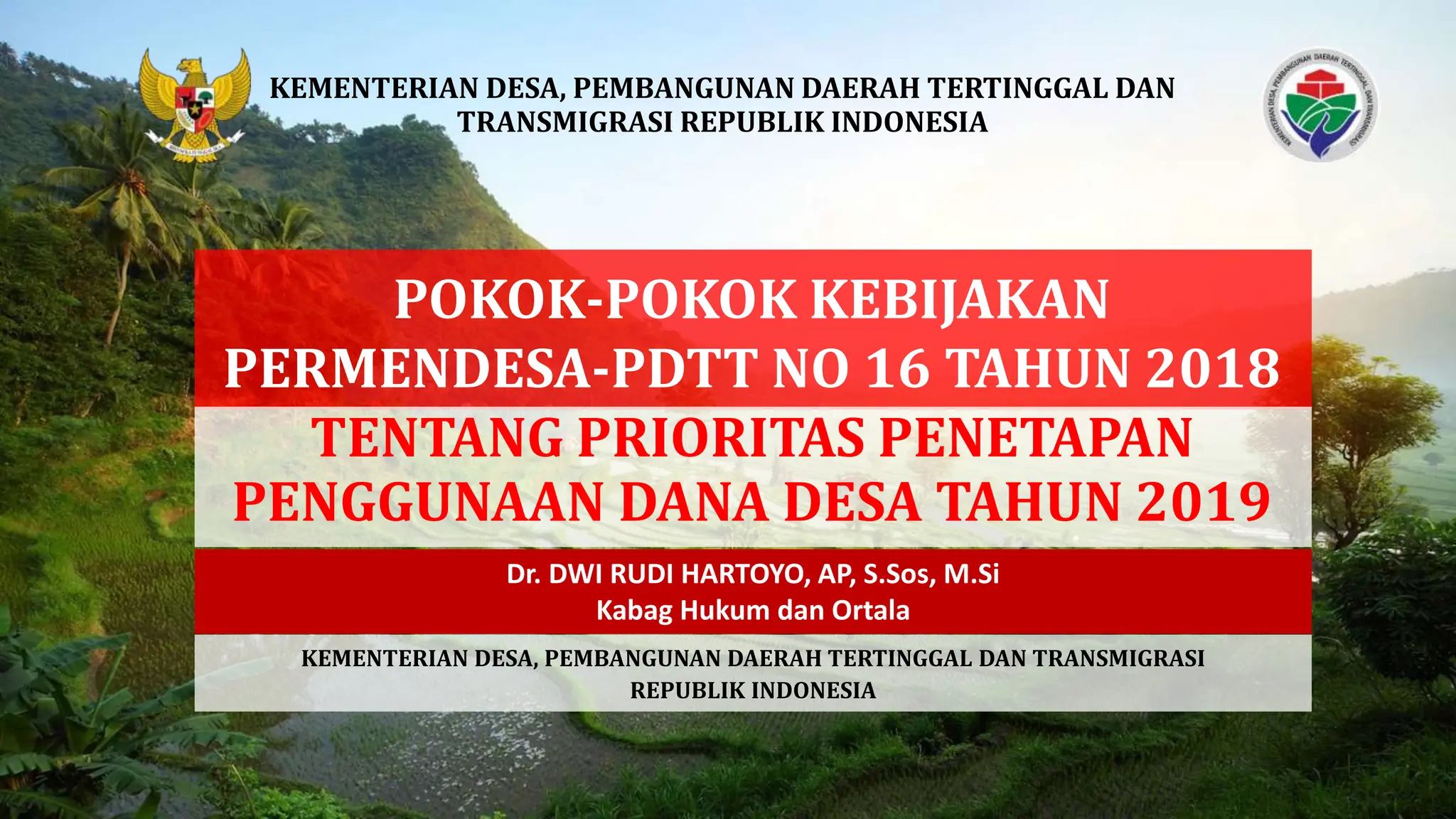 Pokok Kebijakan Prioritas Dana Desa Tahun 2019.pptx
